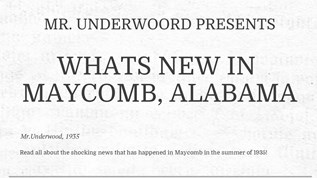 Maycomb Newspaper at emaze Presentation