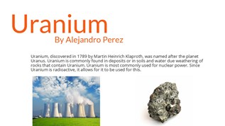 Uranium Presentation at emaze Presentation