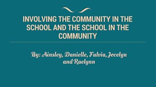 SchoolCommunity Involvement at emaze Presentation