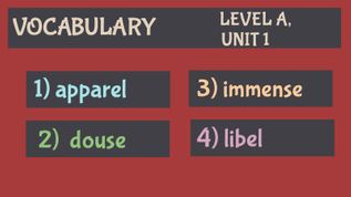 Vocabulary: Level A, Unit 1 at emaze Presentation