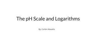 The pH Scale at emaze Presentation