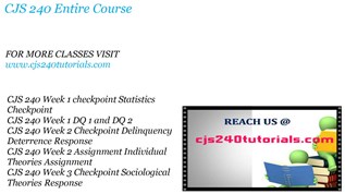 CJS 240 TUTORIALS Real Success cjs240tutorials.com at emaze Presentation