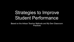 Strategies to Improve Student Performance at emaze Presentation