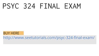 PSYC 324 at emaze Presentation