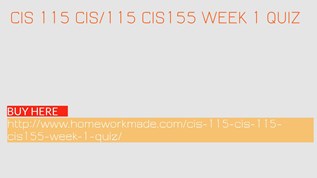 CIS 115 CIS115 CIS155 at emaze Presentation