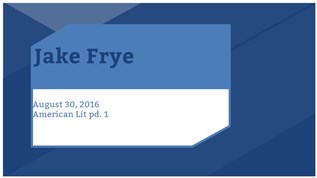 Jake Frye at emaze Presentation