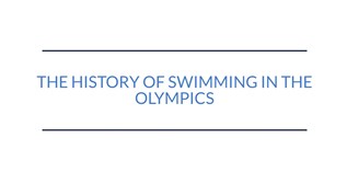 THE HISTORY OF SWIMMING at emaze Presentation
