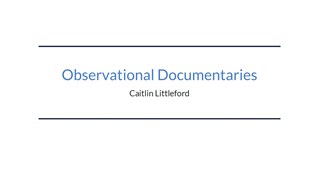 Observational Documentaries at emaze Presentation