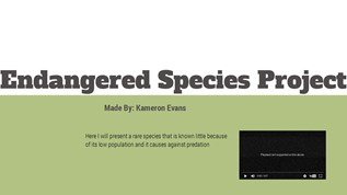 Biology Endangered Species Project at emaze Presentation
