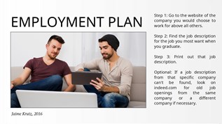 Creating an Employment Plan at emaze Presentation
