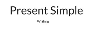 Present Simple at emaze Presentation