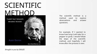 Scientific method at emaze Presentation