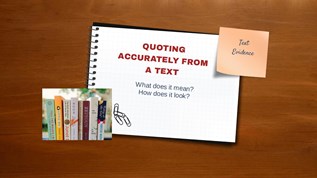 Quoting accurately from a text at emaze Presentation