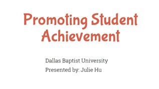 Promoting Student Achievement at emaze Presentation