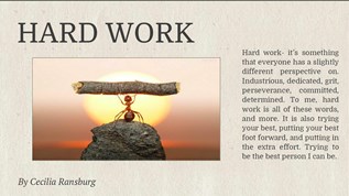 Hard Work Project at emaze Presentation