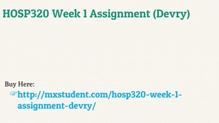 HOSP 320 HOSP320 at emaze Presentation