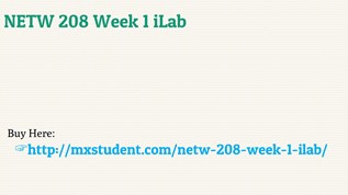 NETW 208 NETW208 at emaze Presentation