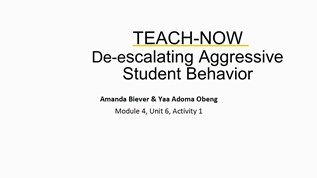 De-escalating Aggressive Student Behavior at emaze Presentation