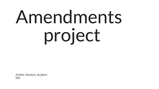 Amendments at emaze Presentation