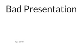 Bad Presentation at emaze Presentation