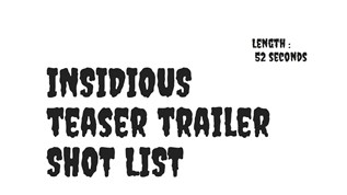 INSIDIOUS SHOT LIST at emaze Presentation