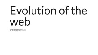 Evolution of the web at emaze Presentation