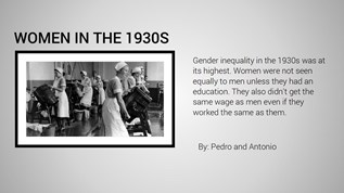 women in the 1930s at emaze Presentation