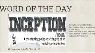 Word of the day Inception at emaze Presentation