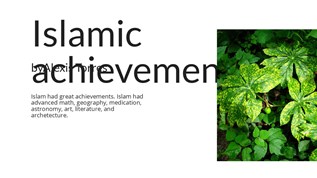 Islamic Achievements at emaze Presentation