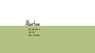 Abortion at emaze Presentation
