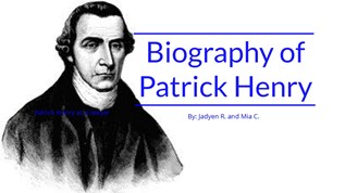 Biography of Patrick Henry at emaze Presentation