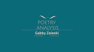 Poetry Analysis at emaze Presentation