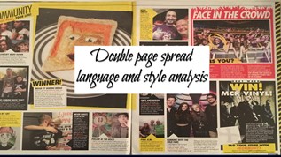 Double page spread, Language and style analysis at emaze Presentation