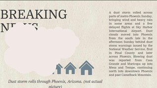 Dust storms at emaze Presentation