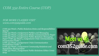 COM 352 GUIDE Massive Success @ com352guide.com at emaze Presentation