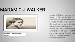 madam C.J Walker Biography at emaze Presentation