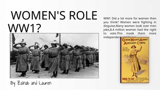 Women's role in ww1 at emaze Presentation