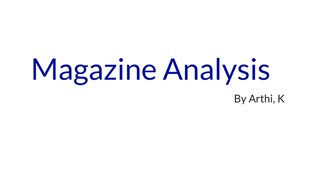 Magazine Analysis at emaze Presentation