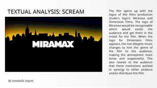 Textual Analysis: Scream at emaze Presentation