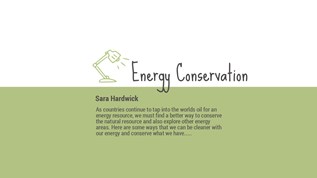 Energy Conservation-Sara Hardwick at emaze Presentation