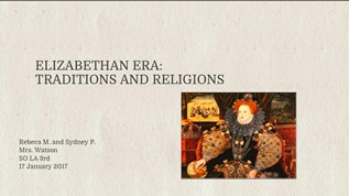 Elizabethan Era project at emaze Presentation