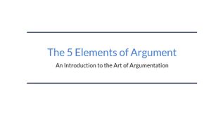 Elements of Argument at emaze Presentation