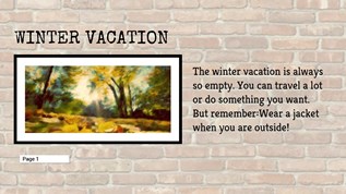Winter VacationPage at emaze Presentation