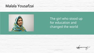 Malala Yousafzai at emaze Presentation