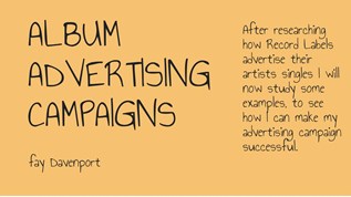 Album Advertising Campaigns at emaze Presentation