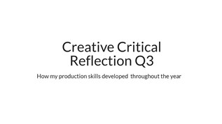 Creative Critical at emaze Presentation