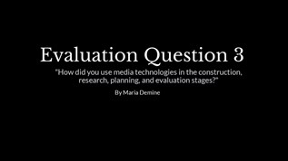 Evaluation Question at emaze Presentation