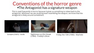 Conventions of the horror genre at emaze Presentation