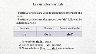 Partitive Articles and Verbs at emaze Presentation