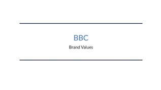Brand Values BBC at emaze Presentation